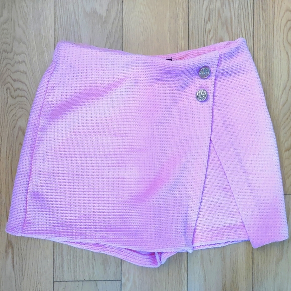 Zara | Skirts | Malibu Barbie Zara Pink Chanel Style Skort Size M ...